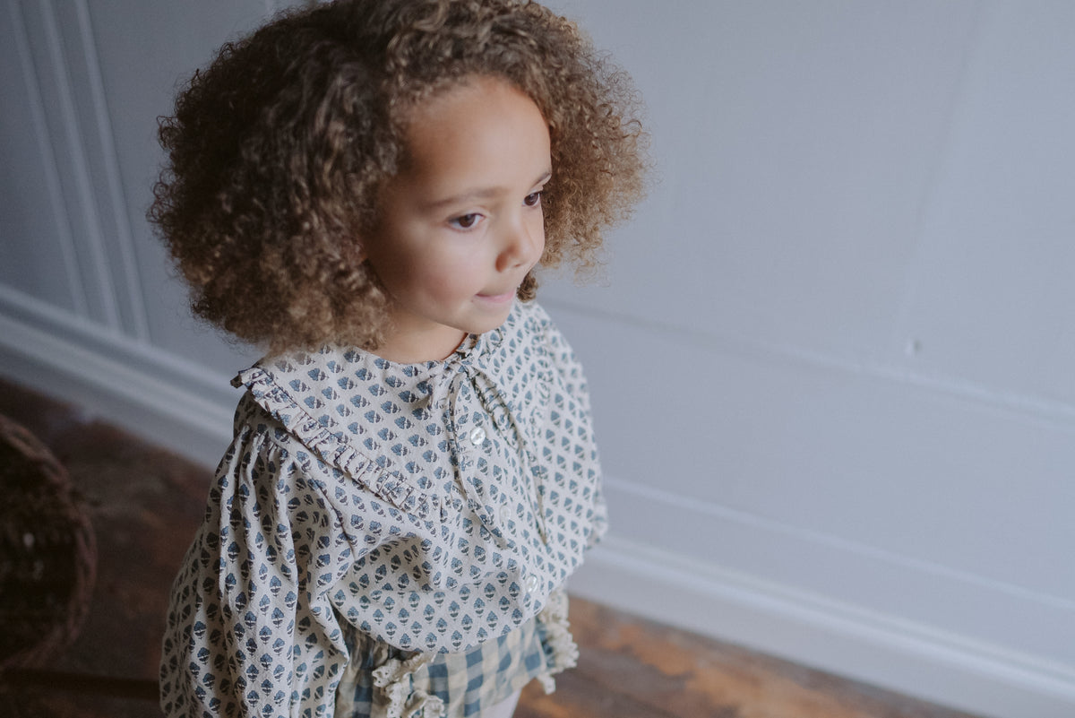 Organic Helga Blouse - Sorrel Floral – Sage Kids
